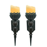Alcott Hill Candle Sconces Gothic Wall Décor Set Of 2 - Black Metal Wall Candle Holders For ...